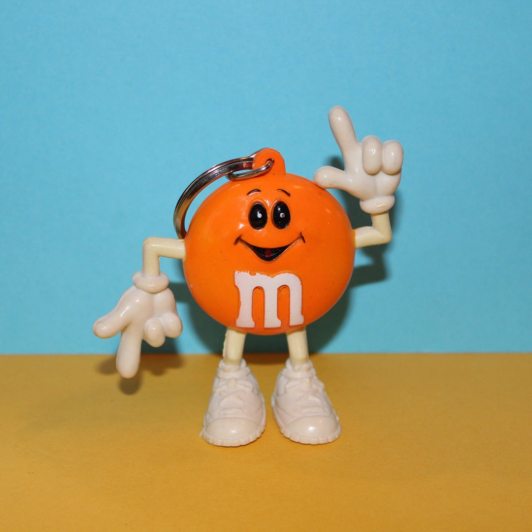 Vintage M&ms Candy Orange Character Keychain - Etsy