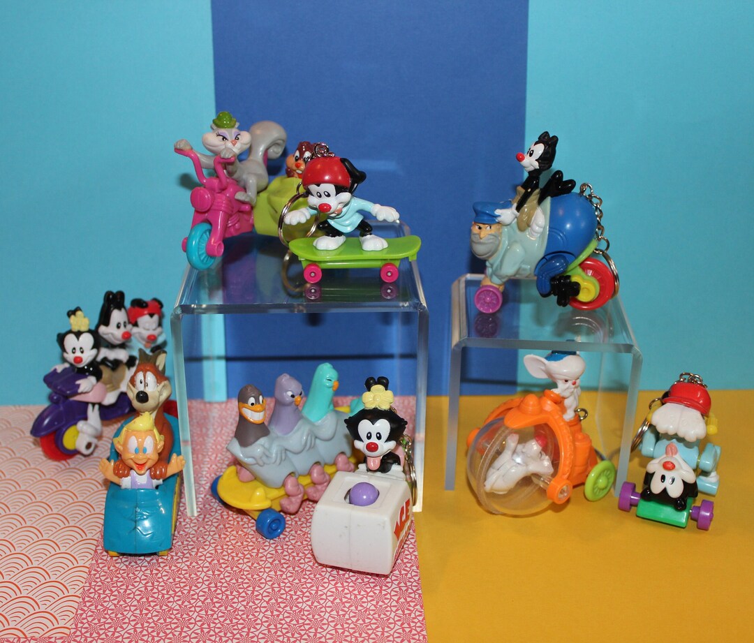 Vintage Mcdonald's Animaniacs Happy Meal Toys 1994 Upcycled Keychains ...