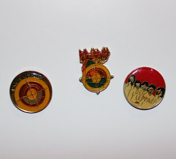 Vintage 1980s Def Leppard band Enamel Pins Your Choice - Etsy