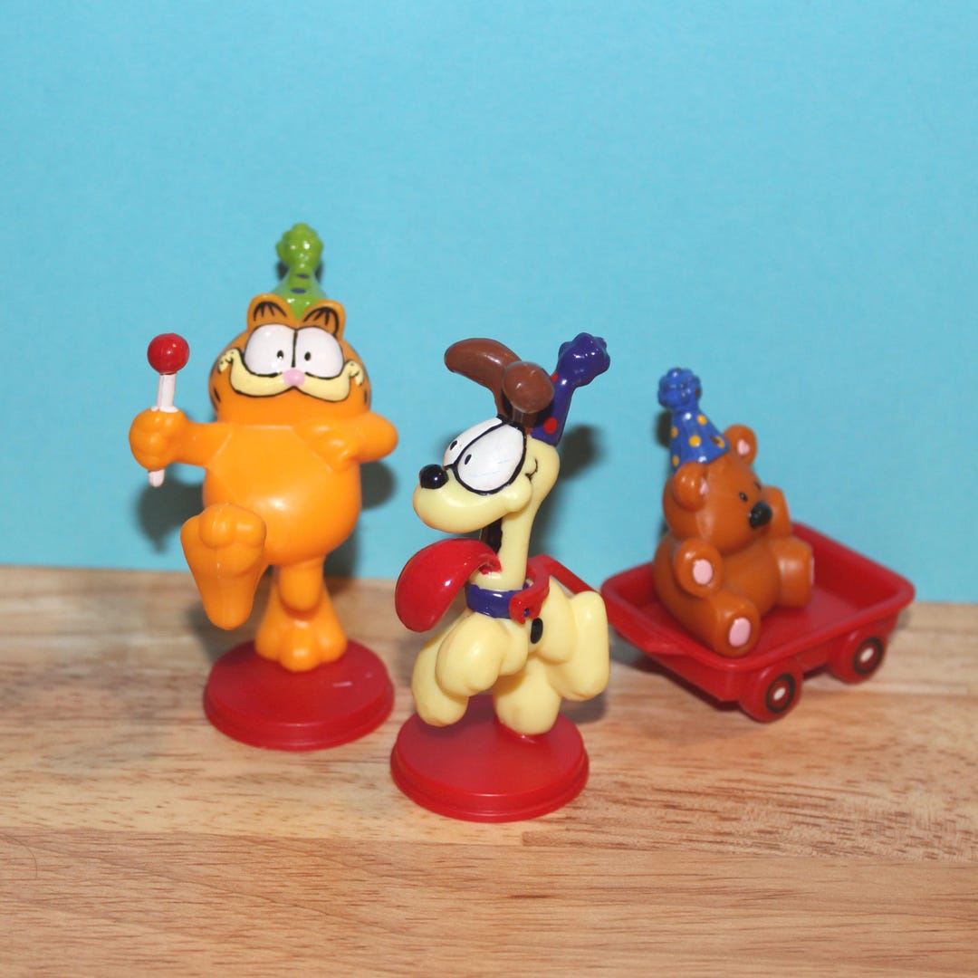 Vintage Garfield Cake Topper Set - Garfield, Odie, Pooky - Etsy