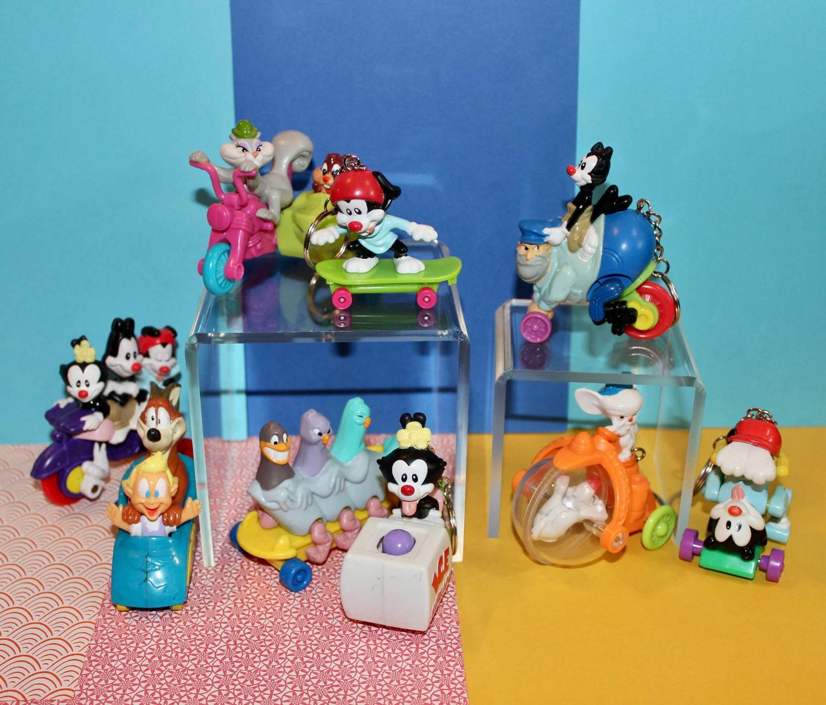 Vintage Mcdonald's Animaniacs Happy Meal Toys 1994 Upcycled Keychains ...