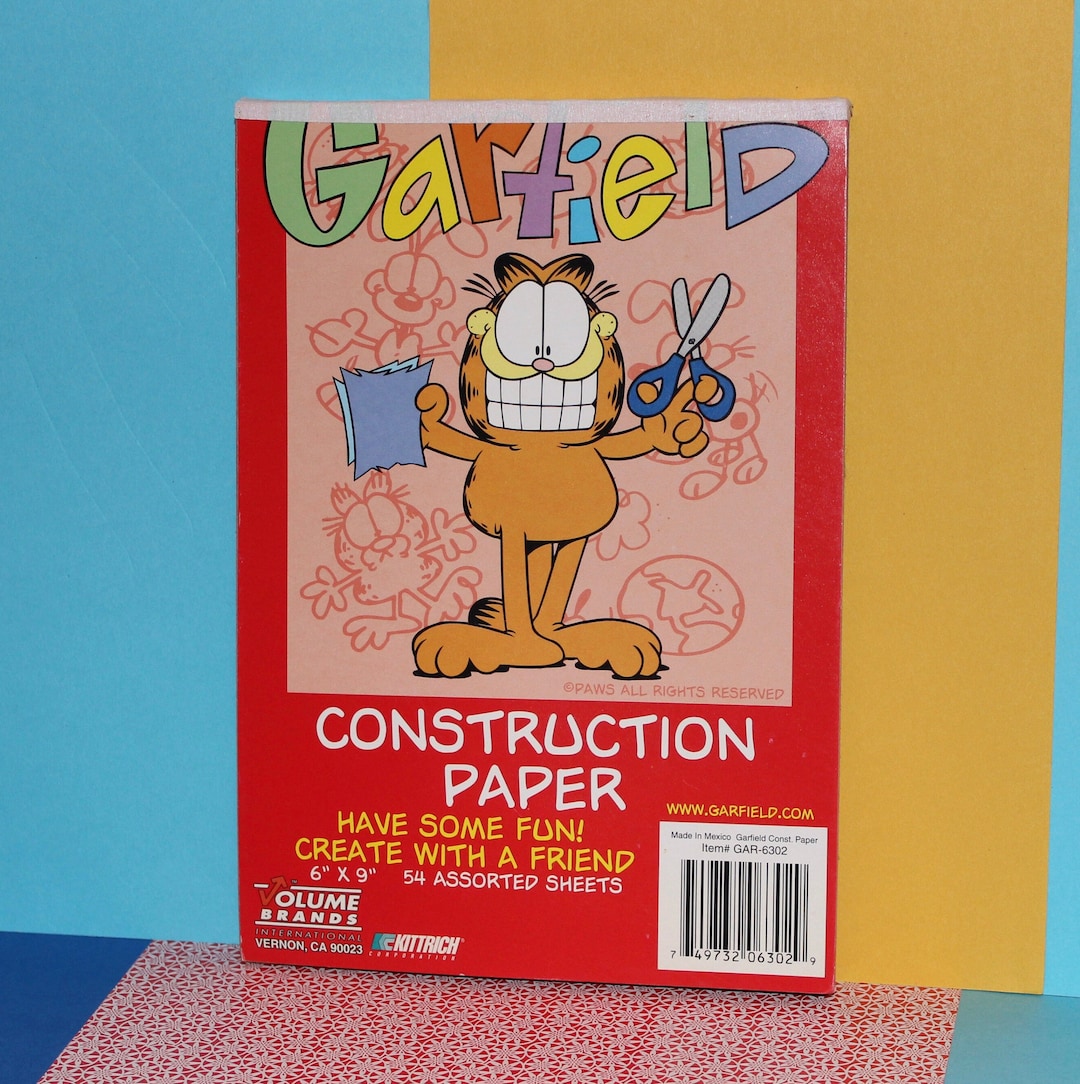 Vintage Garfield Construction Paper - 54 Sheets - 6x9 - Etsy