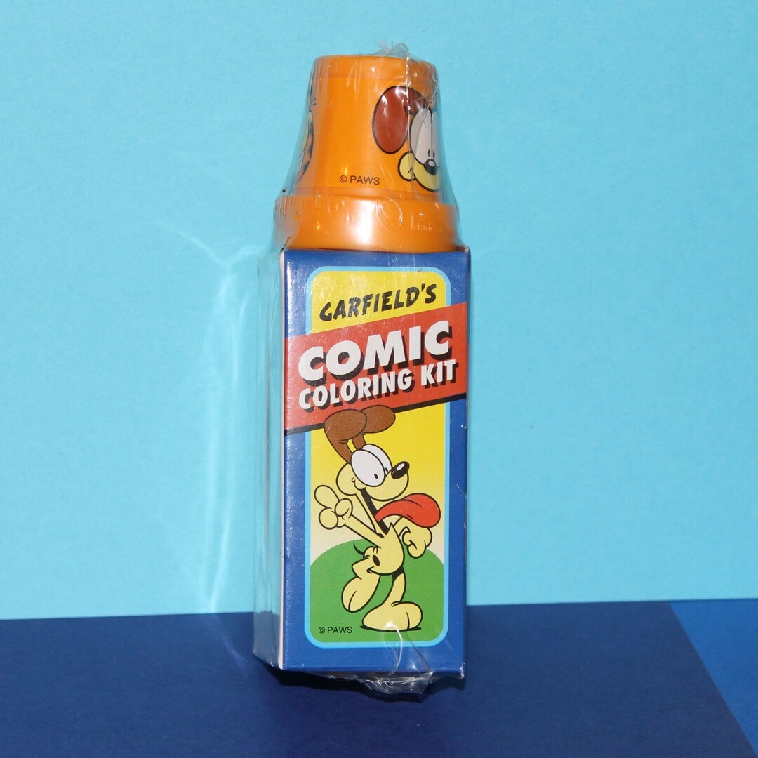 Vintage Garfield Coloring Kit With Crayons and Sharpener - New in ...