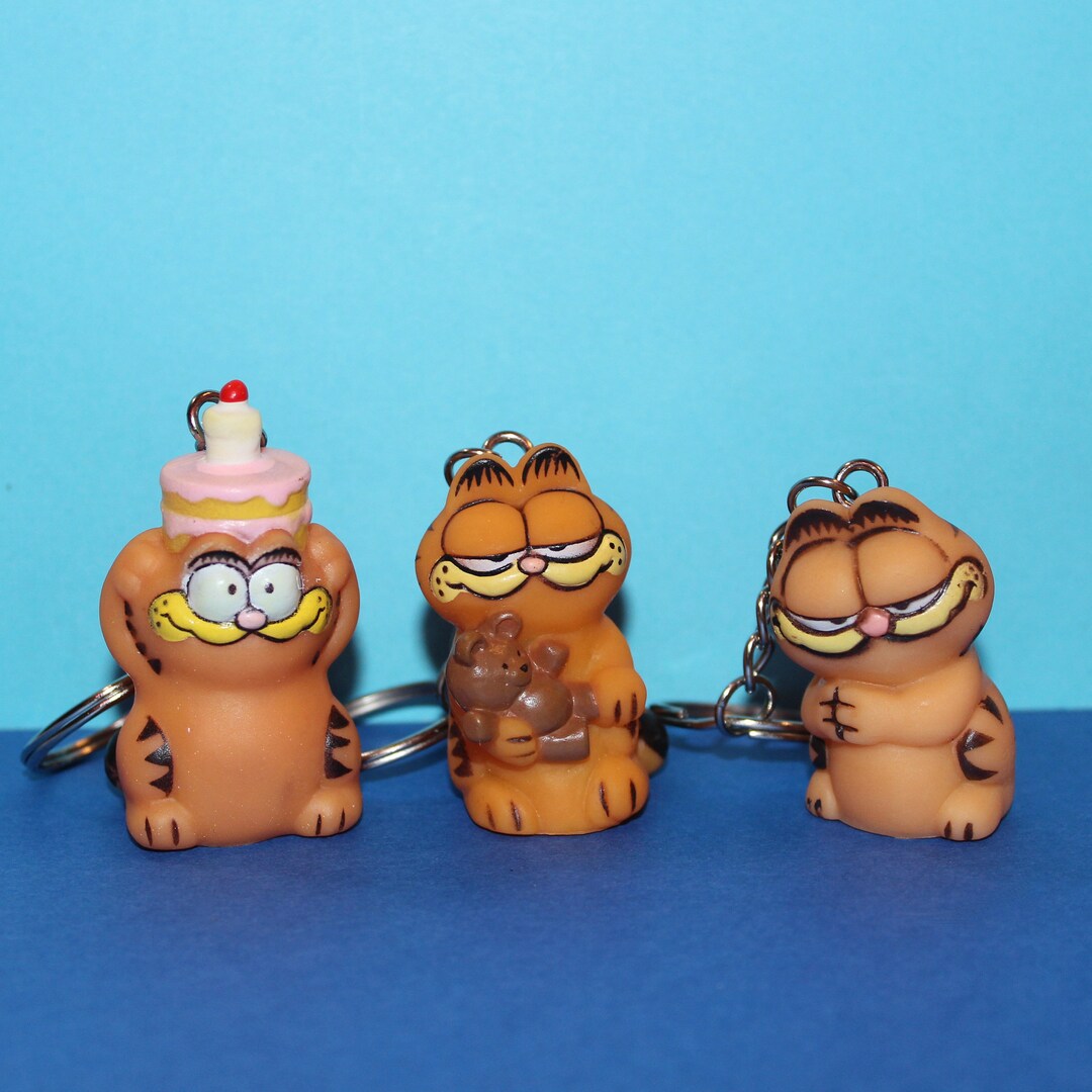 Vintage Garfield Toys Upcycled Keychains - Your Choice - Etsy