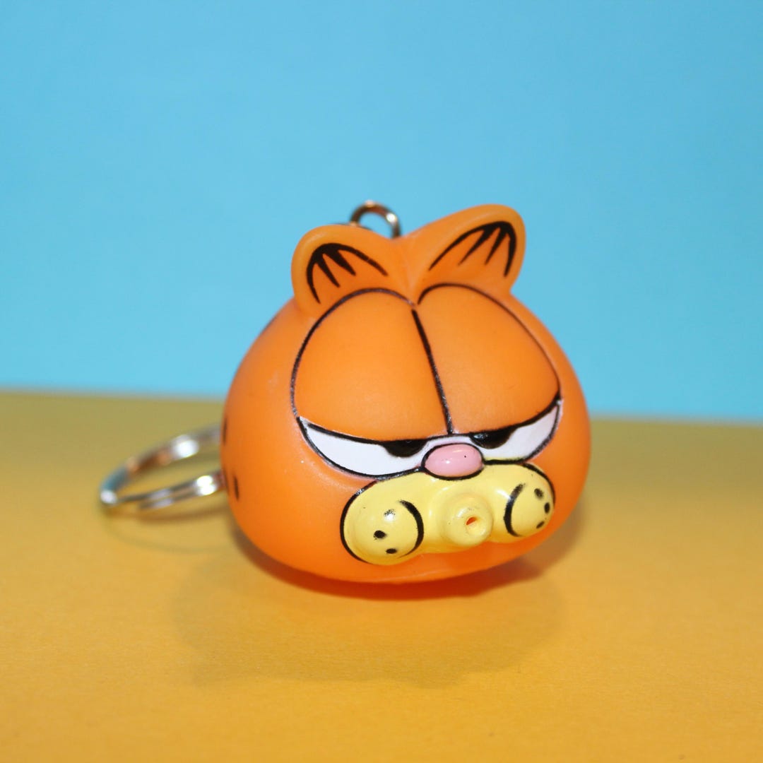 Vintage Garfield Head Water Squirting Toy Upcycled Keychain - Etsy