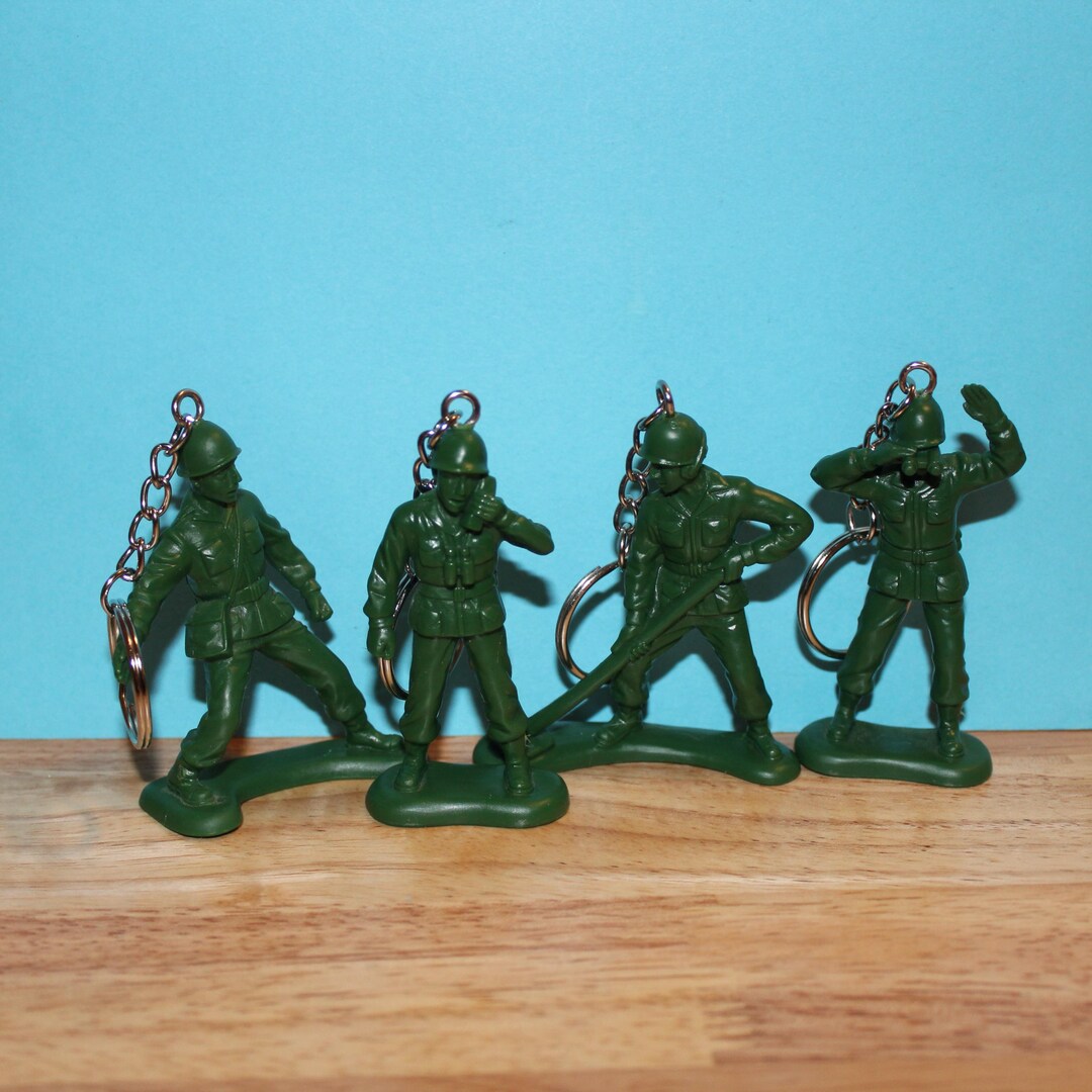 Plastic Army Men Toy Figures Upcycled Keychains - Your Choice - Etsy