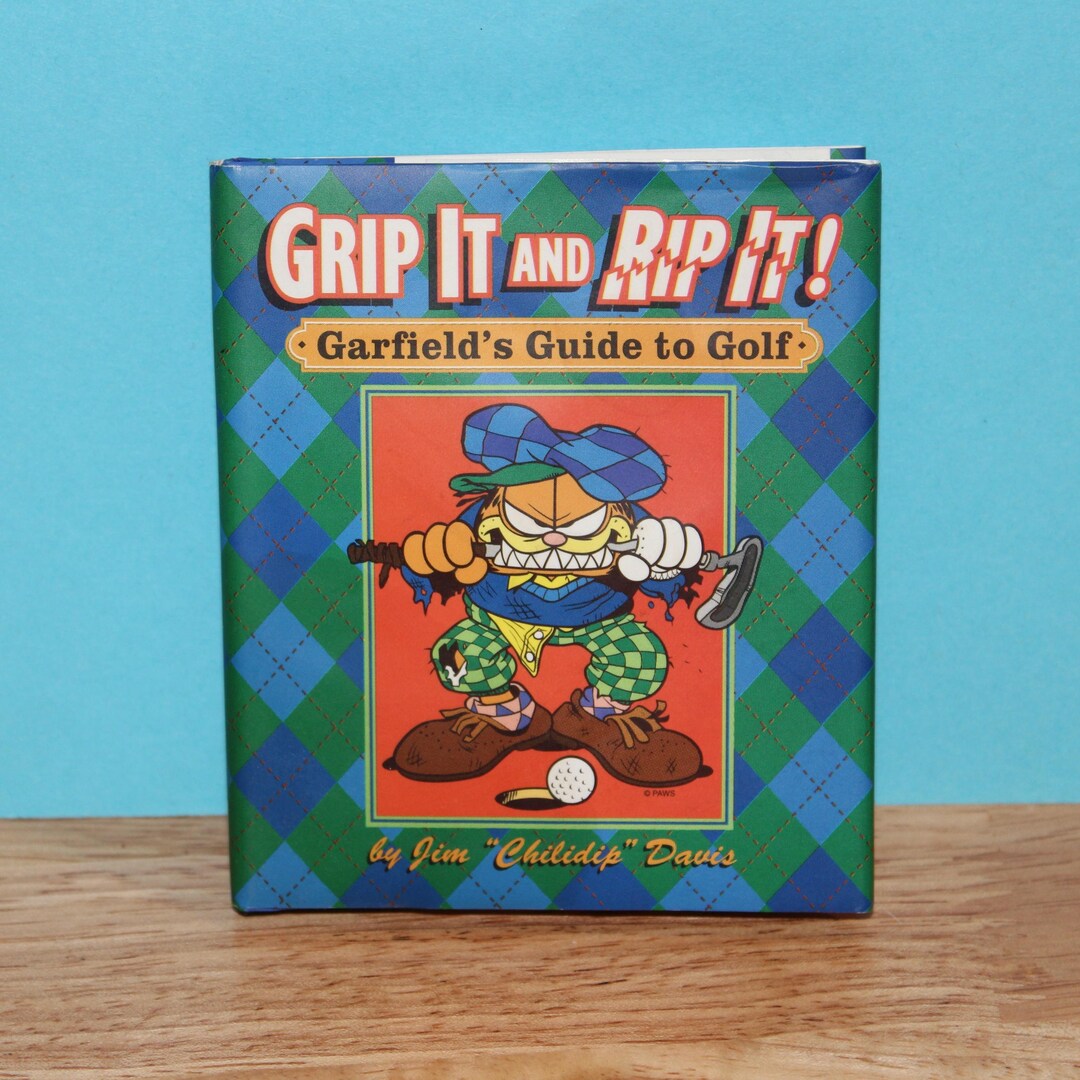 Vintage Garfield Hardcover Mini-book "grip It and Rip It! Garfield's ...