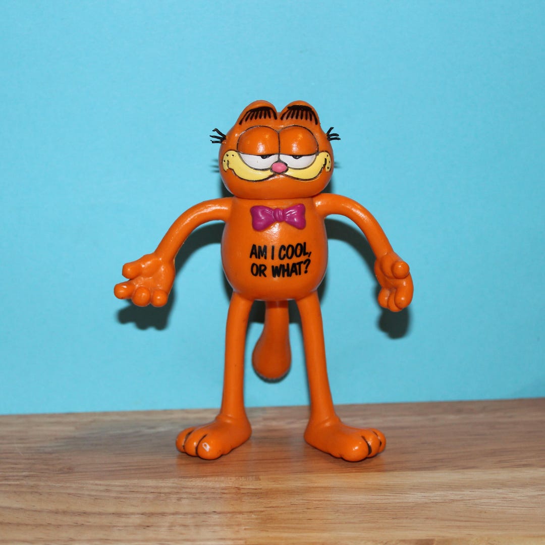 Vintage Garfield Bendable Figure - "am I Cool, or What?" - Etsy