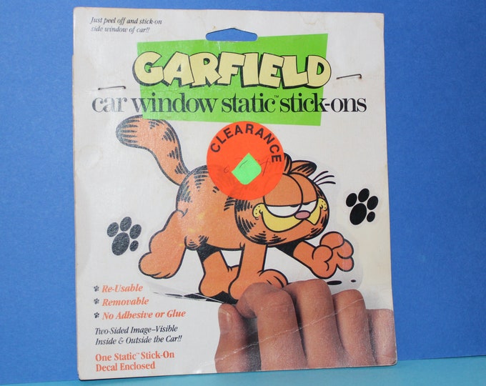 Vintage Garfield Window Static Stick-on/window Cling in Original ...