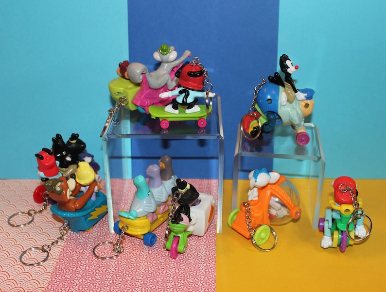 Vintage Mcdonald's Animaniacs Happy Meal Toys 1994 Upcycled Keychains ...
