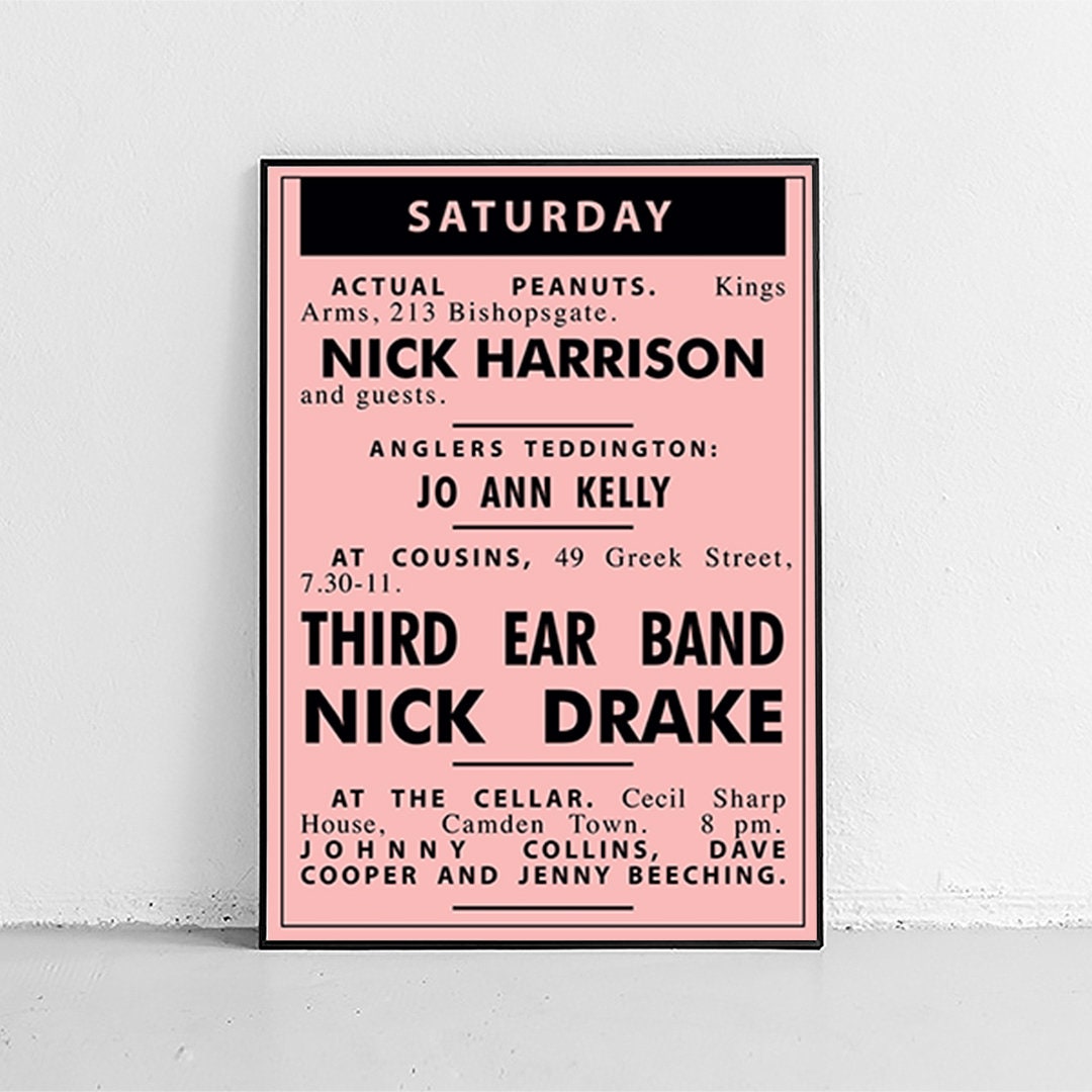 Nick Drake | Pink Moon Poster | Print - Etsy