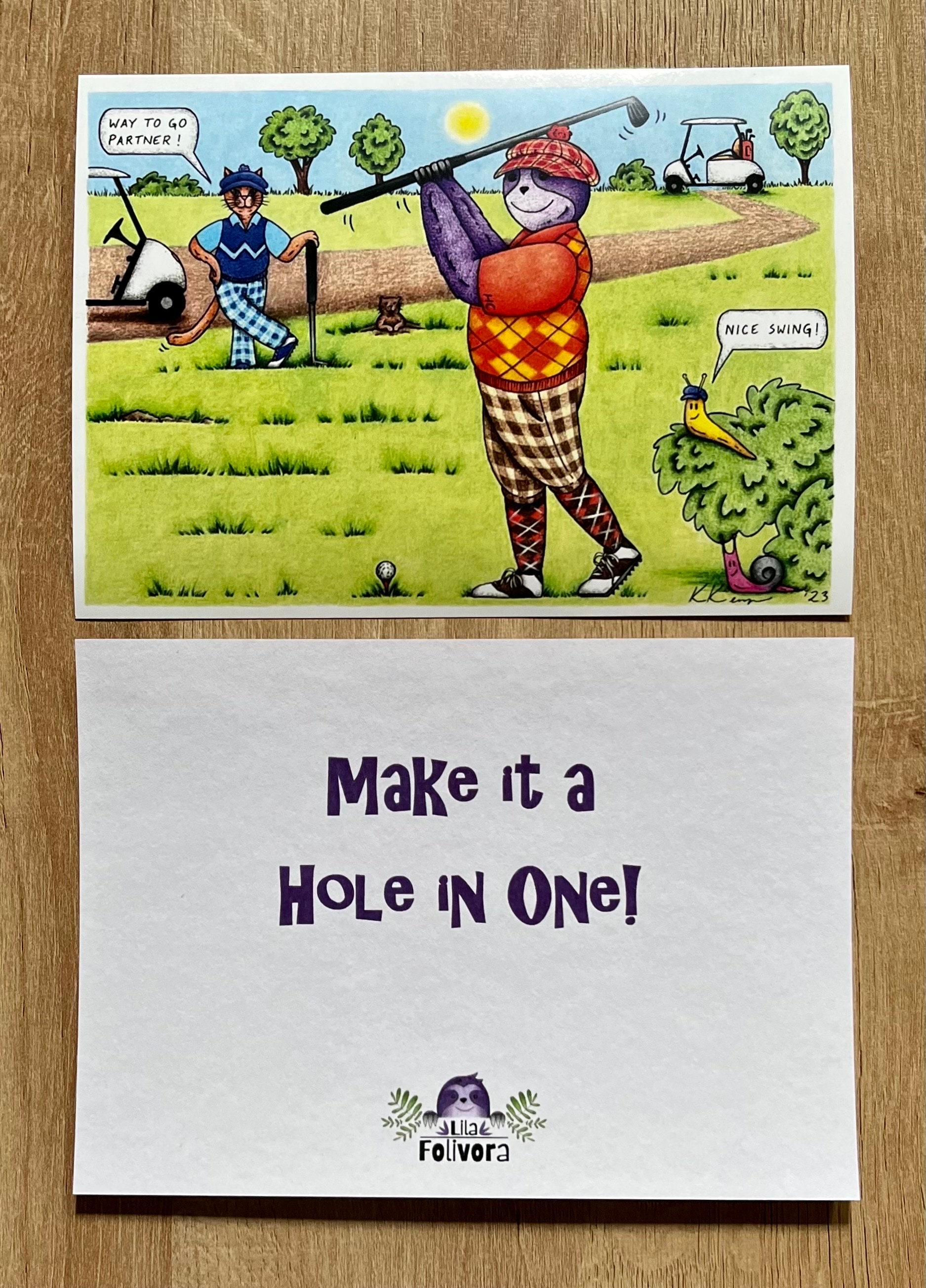 Lf-golfing-single Card - Etsy Australia
