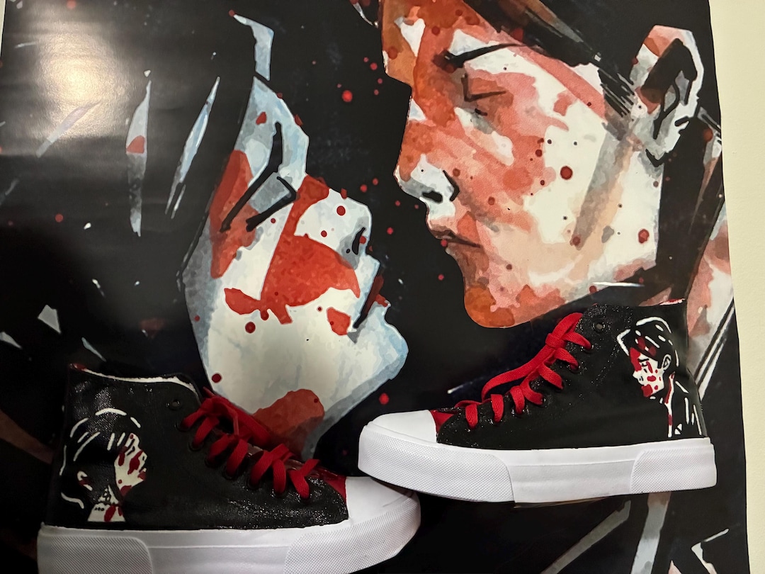 Three Cheers for Sweet Revenge Hand Painted Hi Tops - Etsy