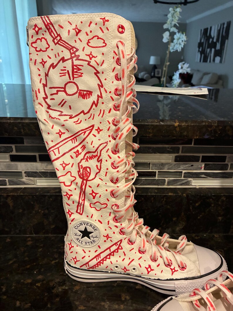 Misadventures Knee High Converse - Etsy