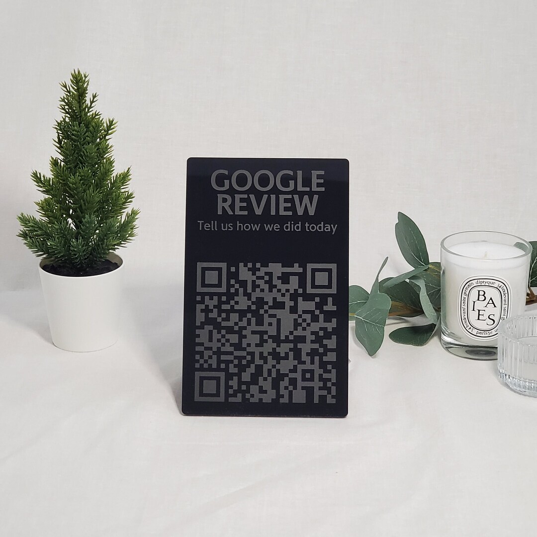 Google Review QR Code Acrylic Wall Mount - Etsy