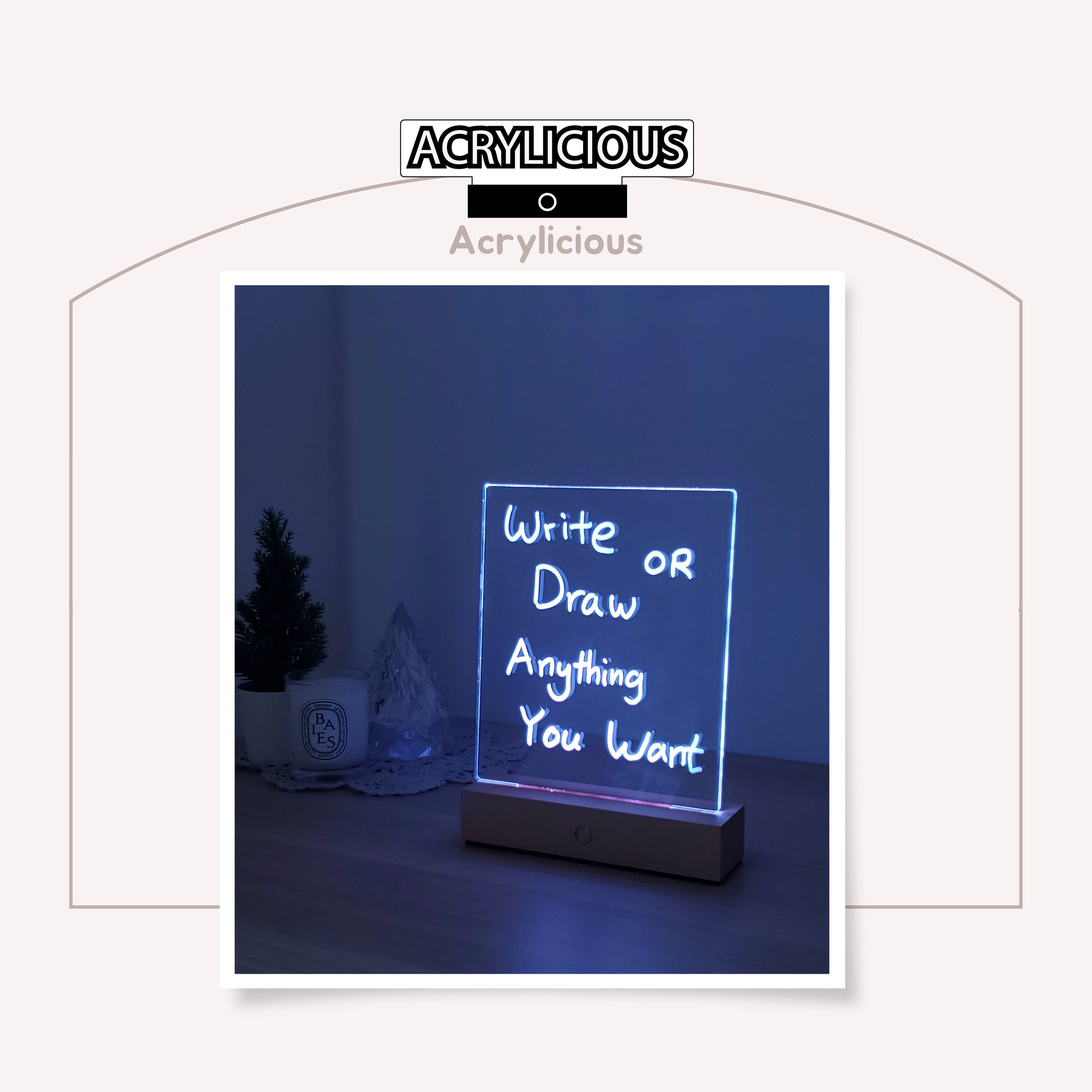 DIY Acrylic LED Light Stand With Wireless USB Charging Multi-colour ...