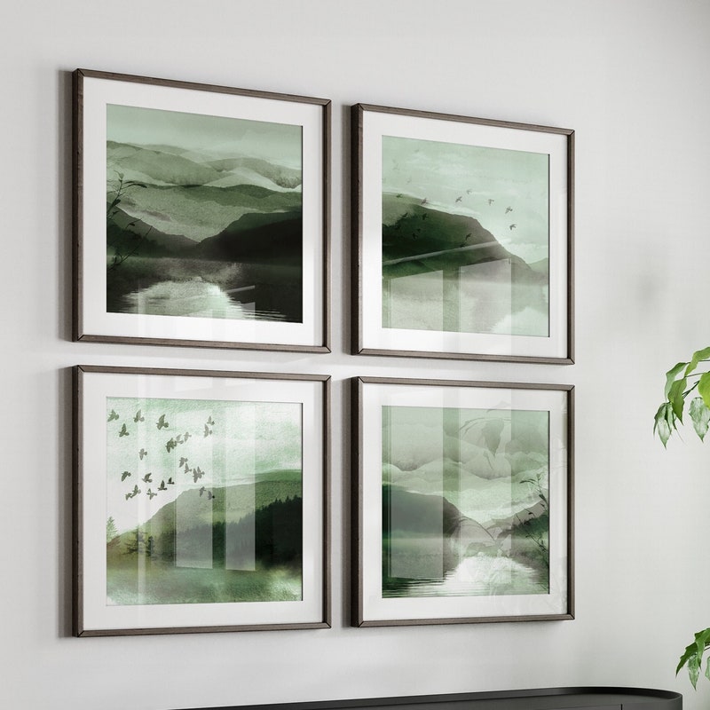 8x8 Green Plant Art - Etsy UK