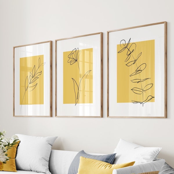 Yellow Wall Art - Etsy