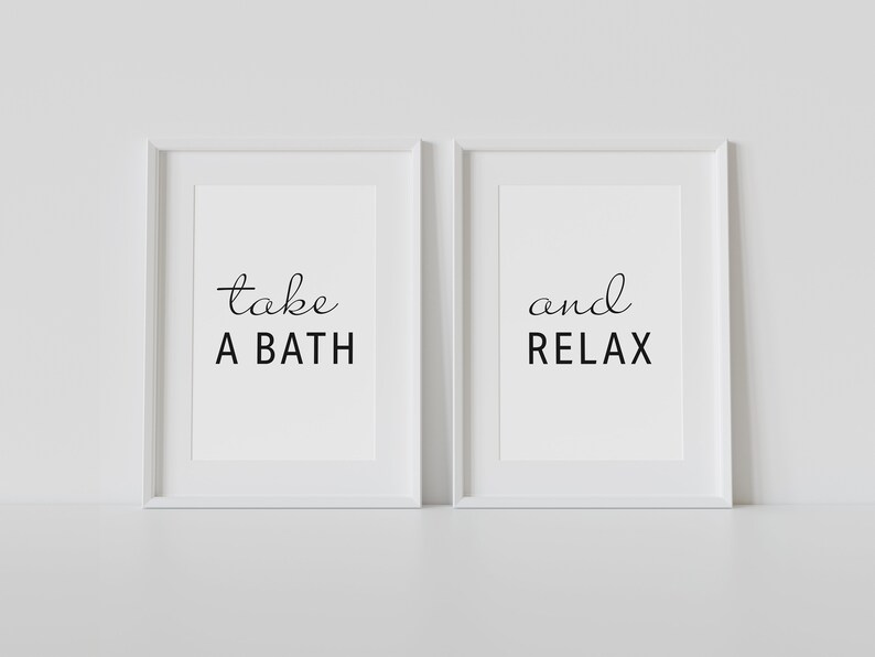 Home & Living Wall Hangings Bathroom Wall Prints Bathroom Quotes Take a ...