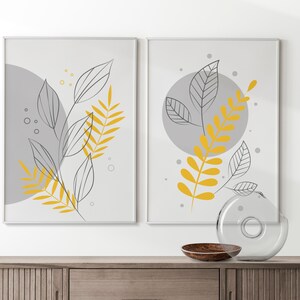 Mustard Wall Art Prints, Mustard Wall Art, Yellow Wall Art, Mustard and ...