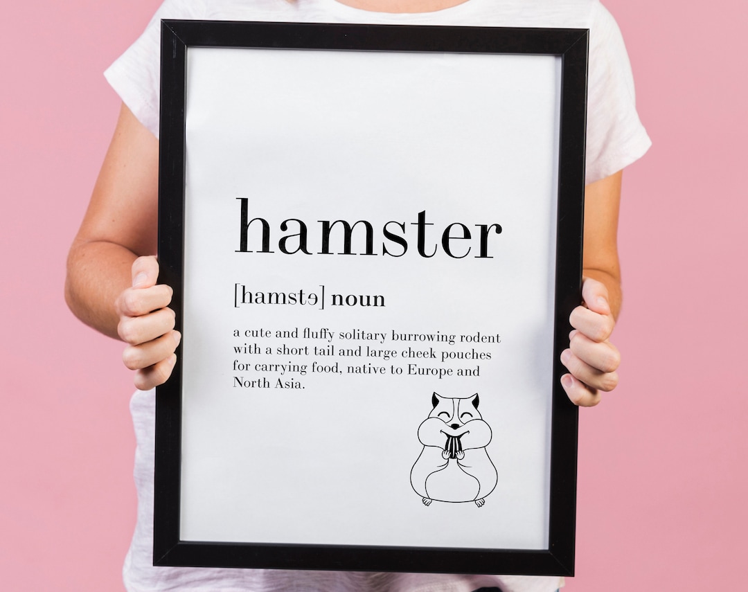 Hamster Definition Print, Pet Hamster Wall Print, Kids Hamster Print ...