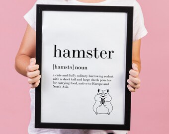 Hamster Knowledge Poster Types of Hamster Anatomy of A - Etsy