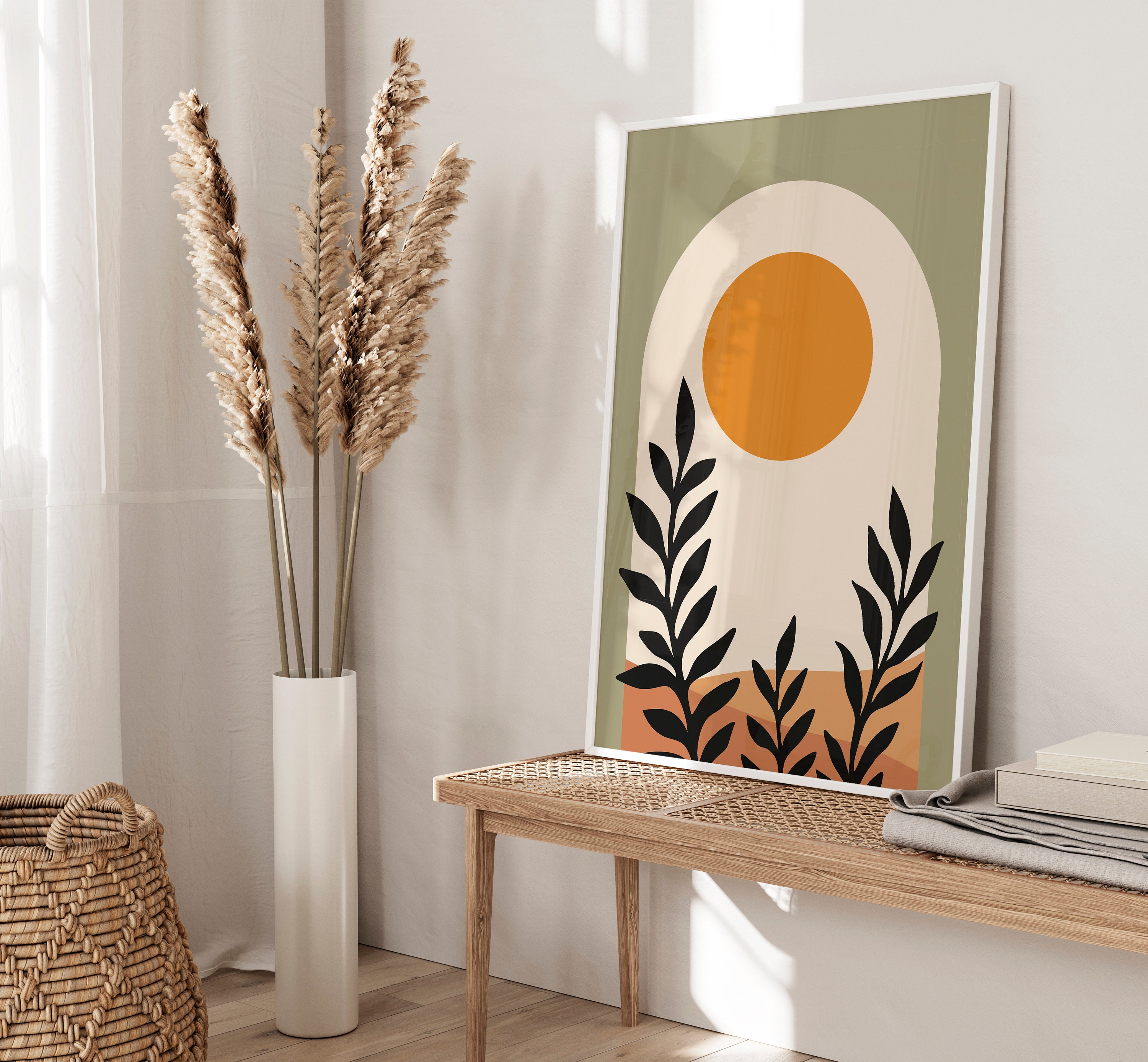 Boho Abstract Wall Art Prints, Boho Wall Decor, Set of 3 Wall Prints ...
