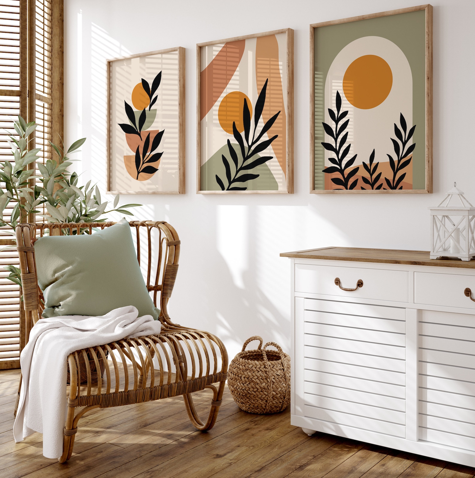 Boho Abstract Wall Art Prints Boho Wall Decor Set of 3 Wall - Etsy UK