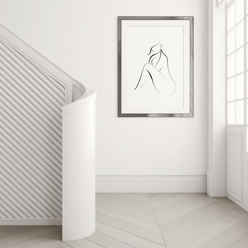 Line Art Bedroom Wall Prints Women Line Drawings Set of 3 - Etsy