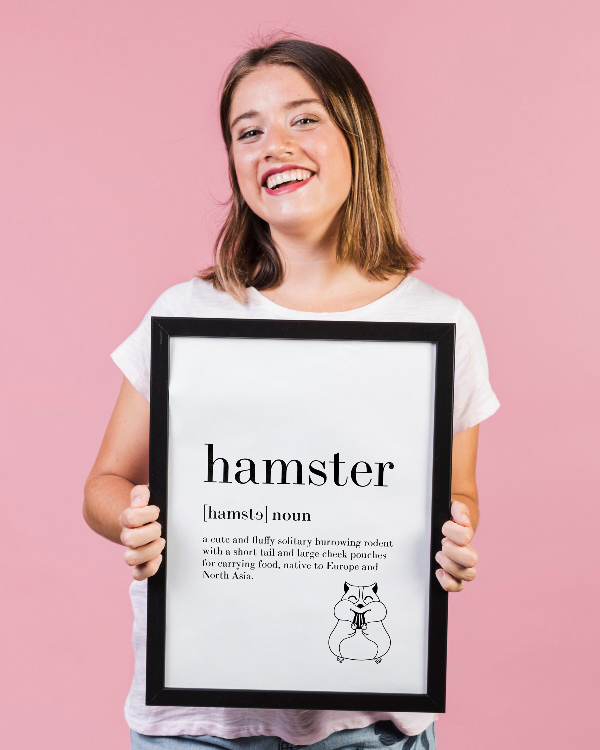 Hamster Definition Print Pet Hamster Wall Print Hamster Noun - Etsy