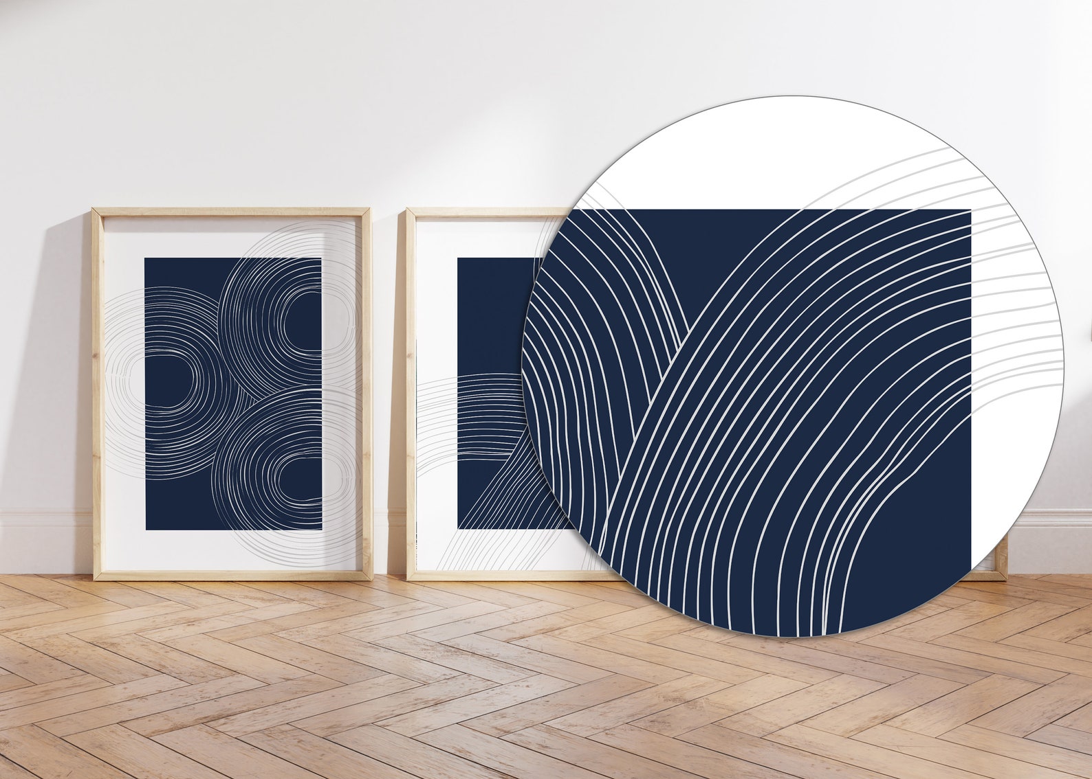 Blue Wall Prints, Abstract Wall Prints, Blue Wall Art, Bluel Line Art ...