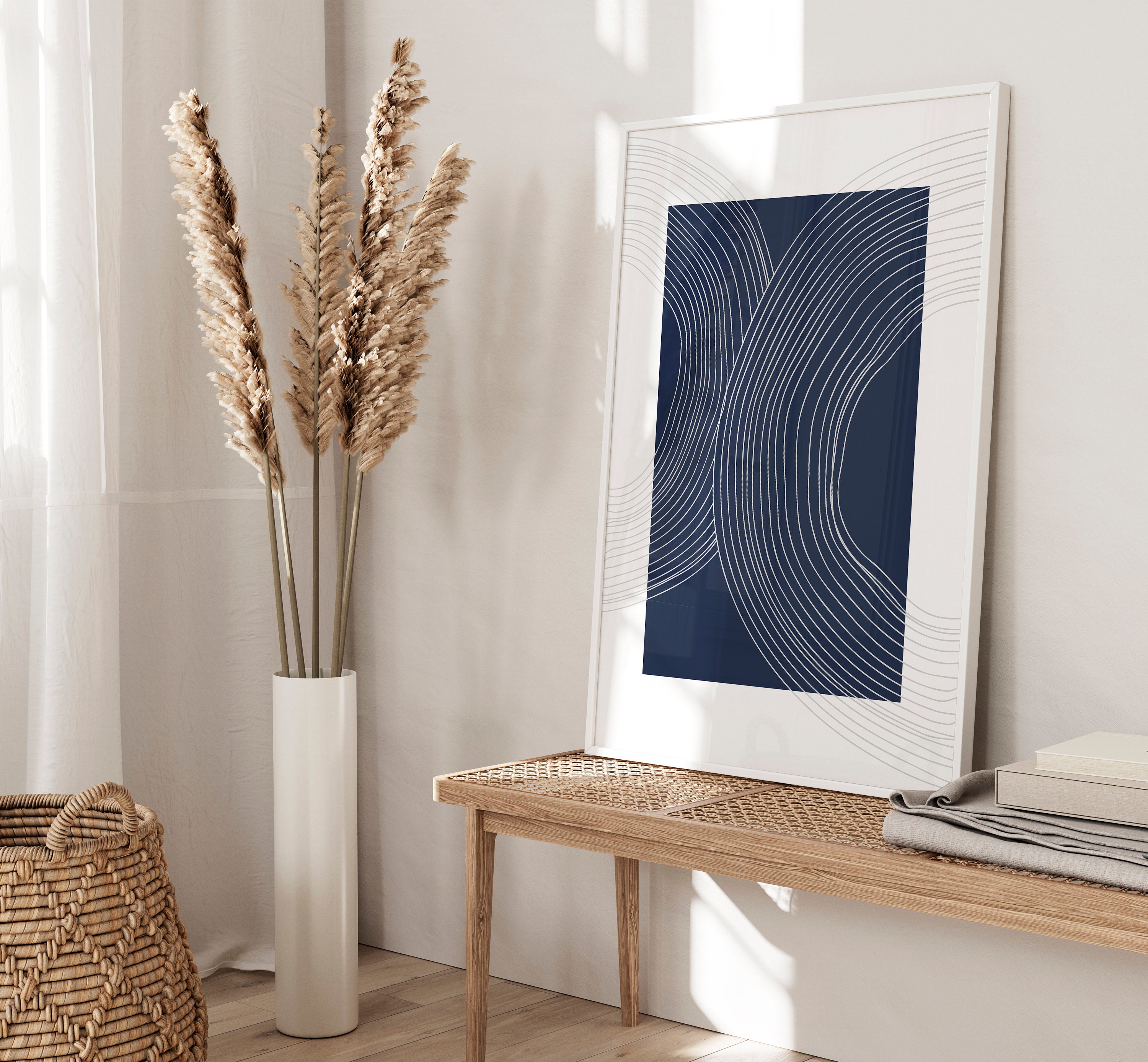 Blue Wall Prints Abstract Wall Prints Blue Wall Art Bluel - Etsy
