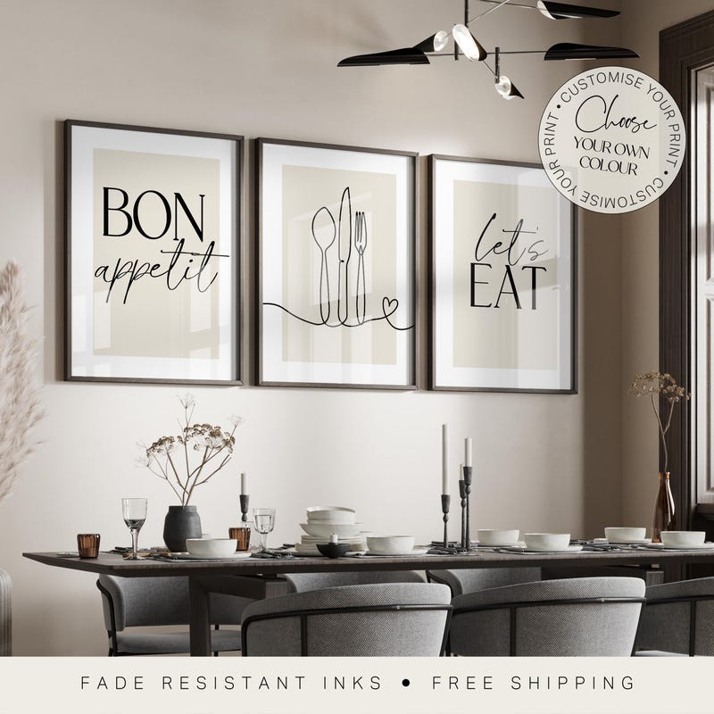 Large Art Print Dining - Etsy UK