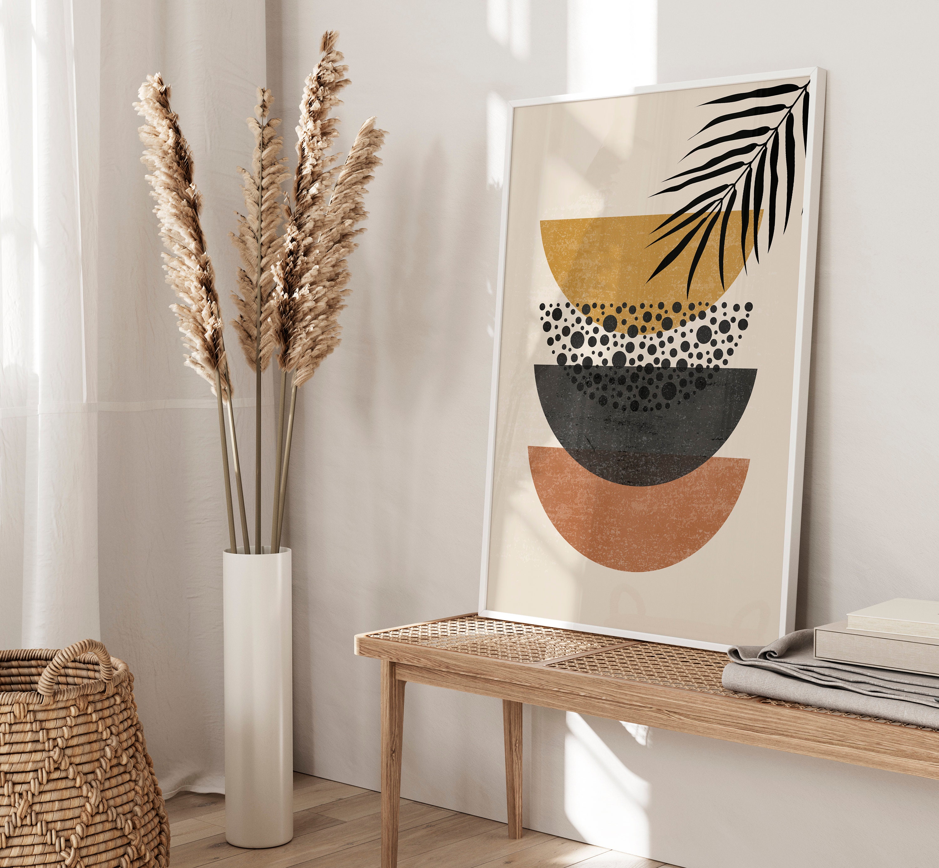 Boho Abstract Wall Art Prints Boho Wall Decor Set of 3 Wall - Etsy