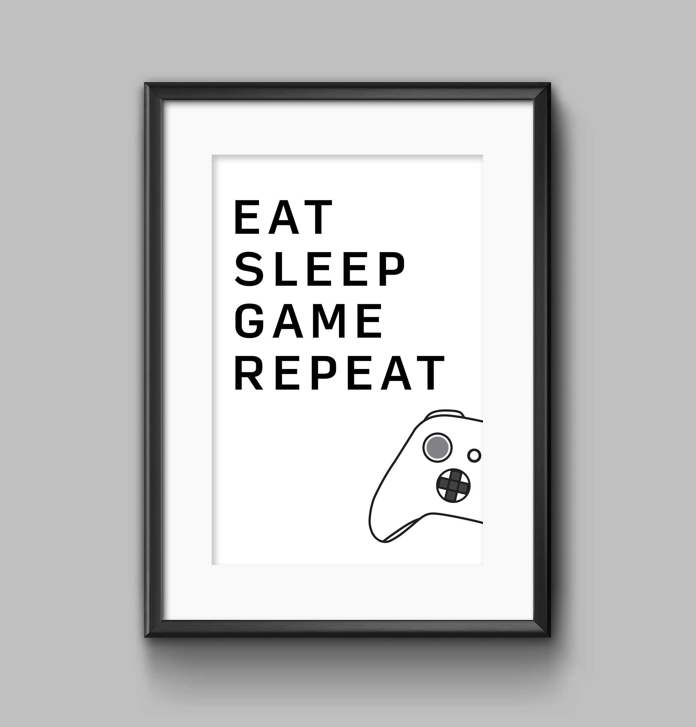 Printable Gaming Wall Art Boys Grey Bedroom Prints Set of 2 - Etsy