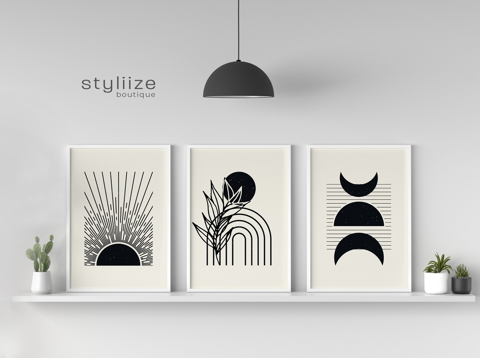 Boho Wall Prints Neutral Boho Wall Art Set of 3 Posters - Etsy UK