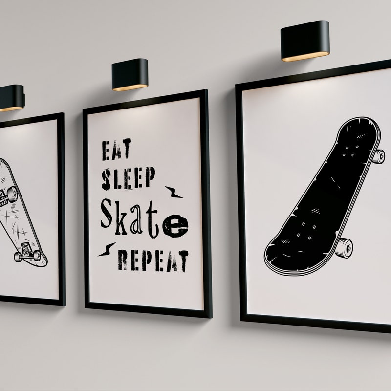 Skateboard Wall Art - Etsy
