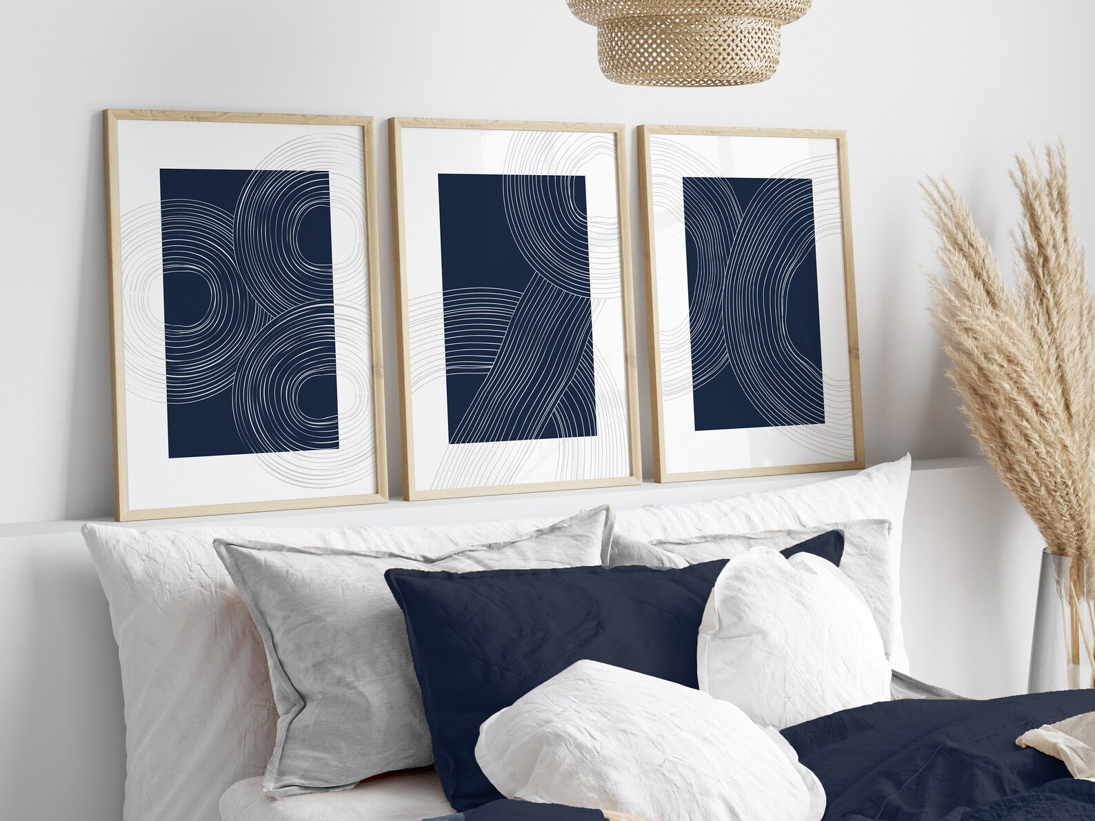 Blue Wall Prints Abstract Wall Prints Blue Wall Art Bluel - Etsy