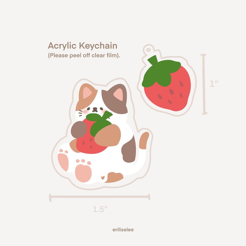 Calico Critter Keychain Cherry - Etsy