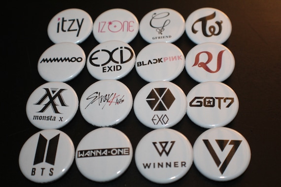 K-pop Button Pins 1.25 Inch Button Pin Packs Selection in - Etsy