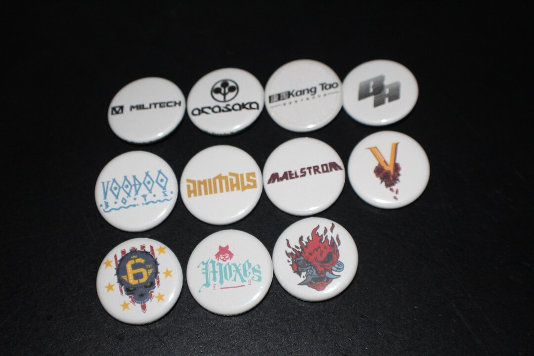 Cyberpunk Button Pins | 1.25 Inch Button Pin Packs | Selection in ...