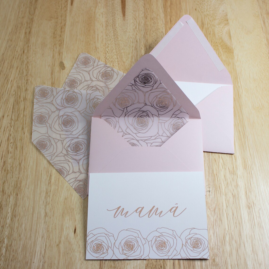 Tarjeta Para Mamá - Card Made With Rose Gold Foil - Etsy