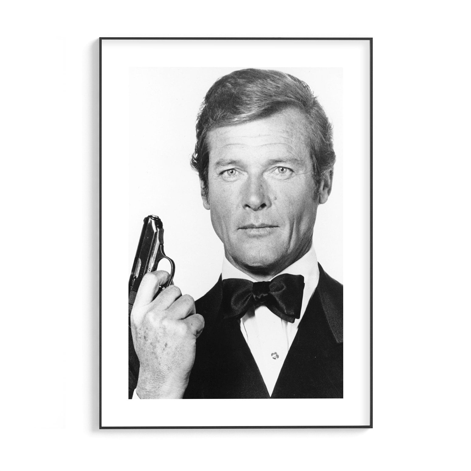 Roger Moore Poster Icon Black & White Photography Famous Boho ...
