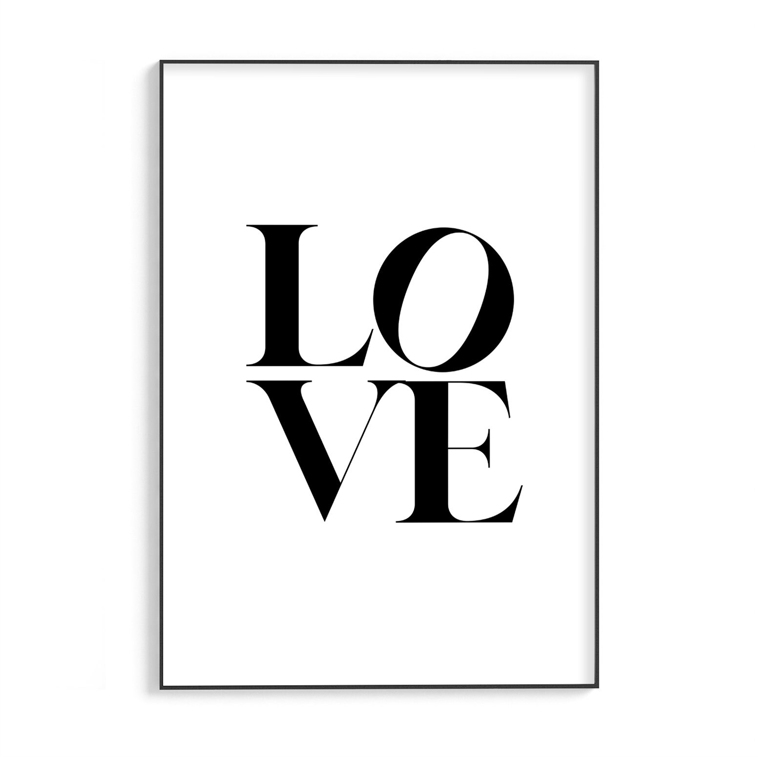Love Poster Typography Scandinavian Boho Home Décor Wall Print Wall Art ...