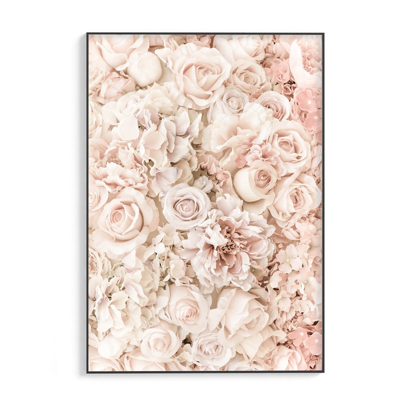 Pink Rose Print - Etsy