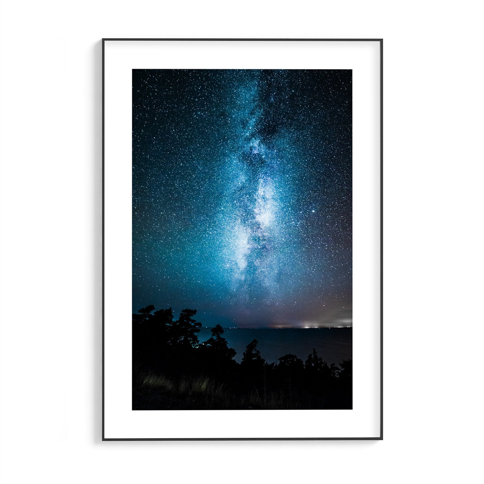 Blue Milky Way Poster Starry Skies Galaxy Space - Etsy UK