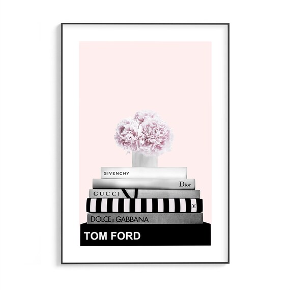 Pink Fashion Books Poster Fashion Print Girls Décor - Etsy