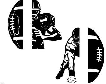 Split Football Svg | Etsy