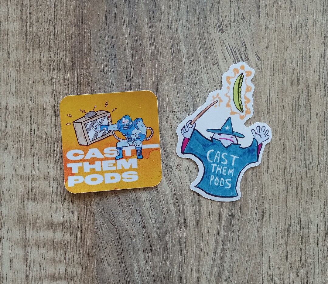 Cast Them Pods Podcast Sticker Set - Etsy