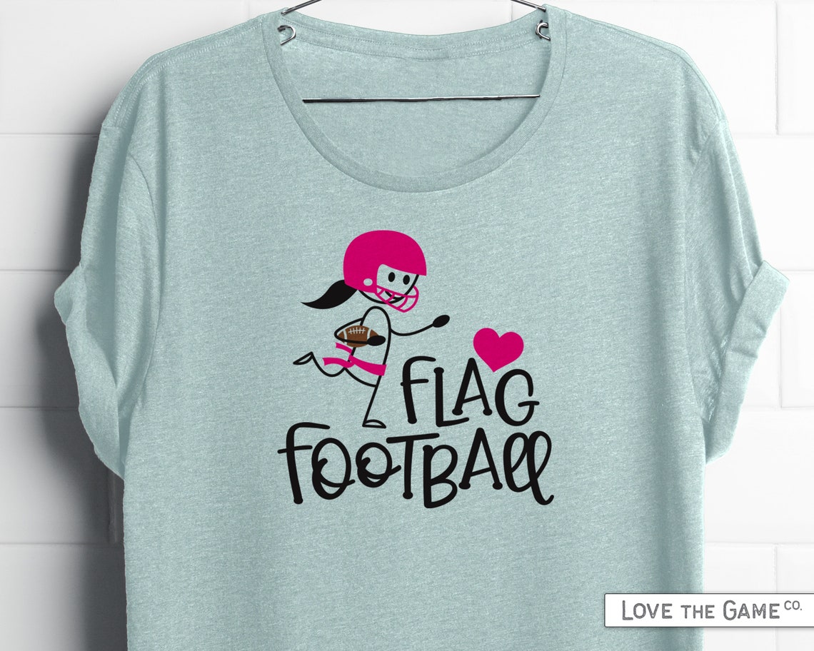 Cute Flag Football Girl Stick Figure SVG - Etsy